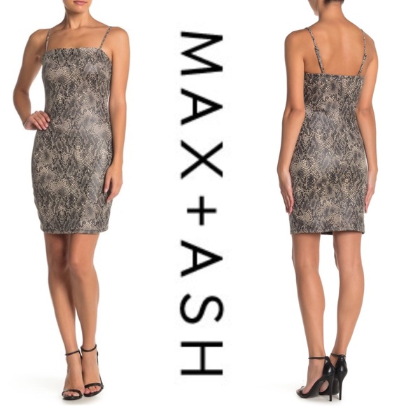 MAX & ASH | Dresses | Max Ash Snake Print Bodycon Mini Dress | Poshmark